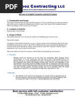 Method Statement of Casting Slab | PDF | Concrete | Economic Sectors