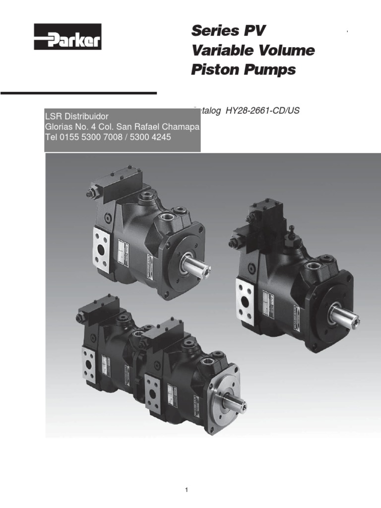 Series PV Variable Volume Piston Pumps | PDF | Pump | Horsepower