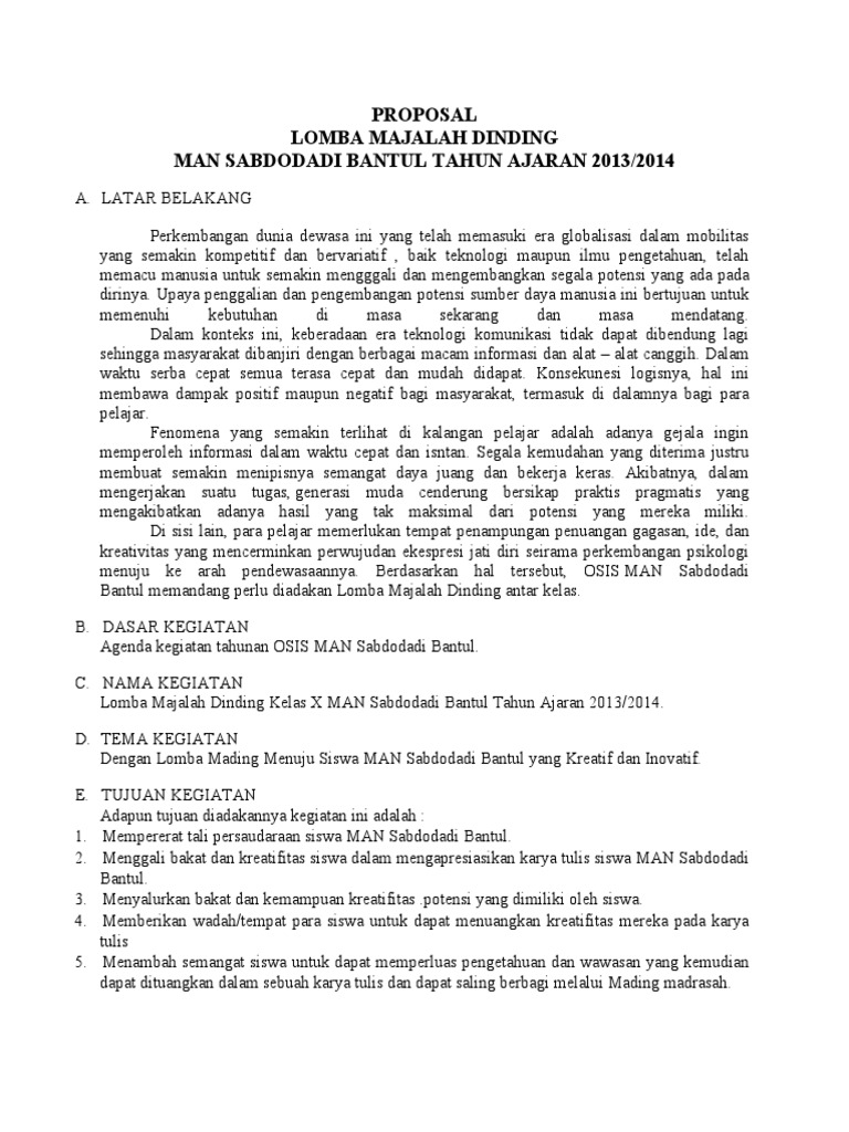 PROPOSAL Mading | PDF