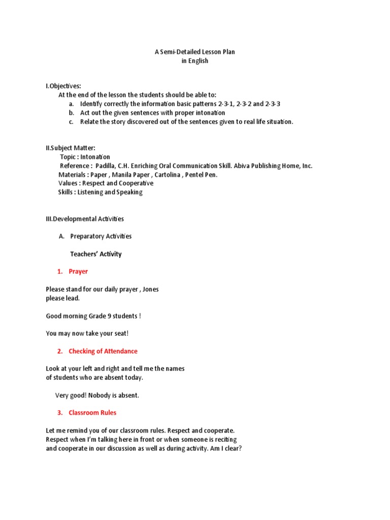 Teachers' Activity: 1. Prayer | PDF | Lesson Plan | Cognition