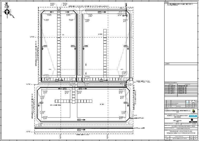 Drainage Location Plan: 100 KBPD Topping Refinery, Ebed | PDF ...
