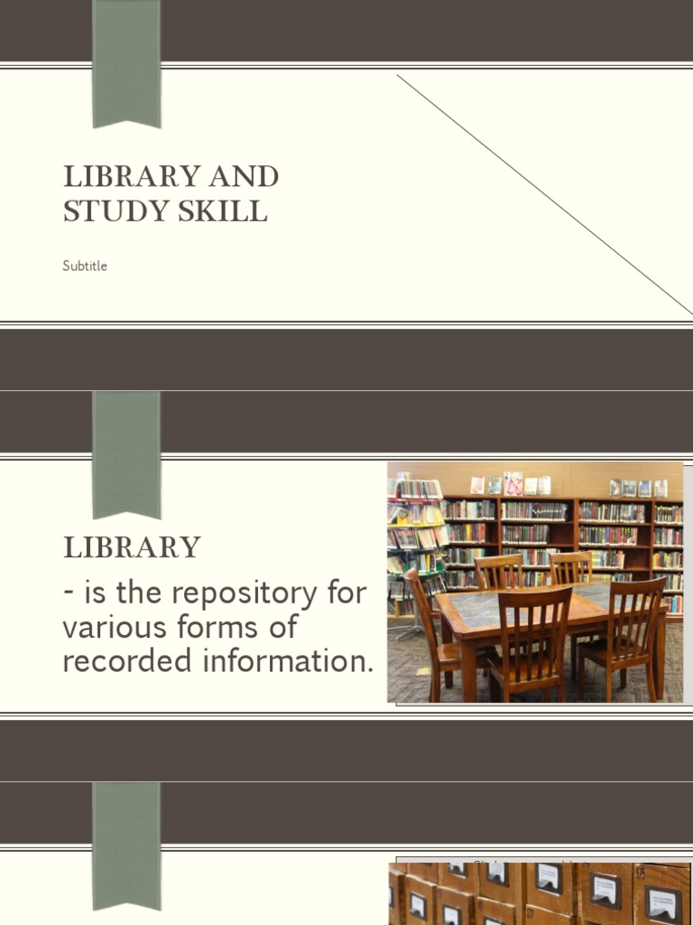 Library and Study Skill | PDF