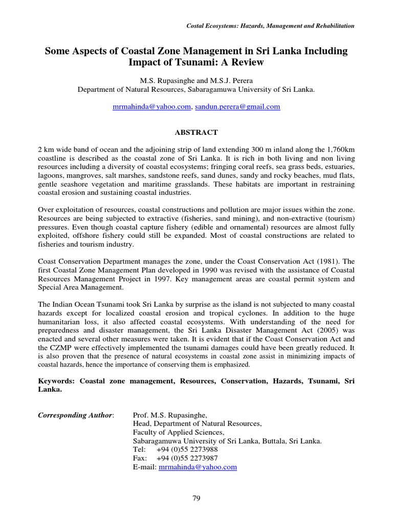 Some Aspects of Coastal Zone Management PDF | PDF | Coast | Coral Reef