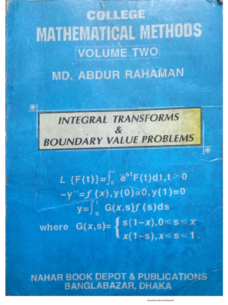 Mathematical Methods Vol 2 Abdur Rahman PDF | PDF