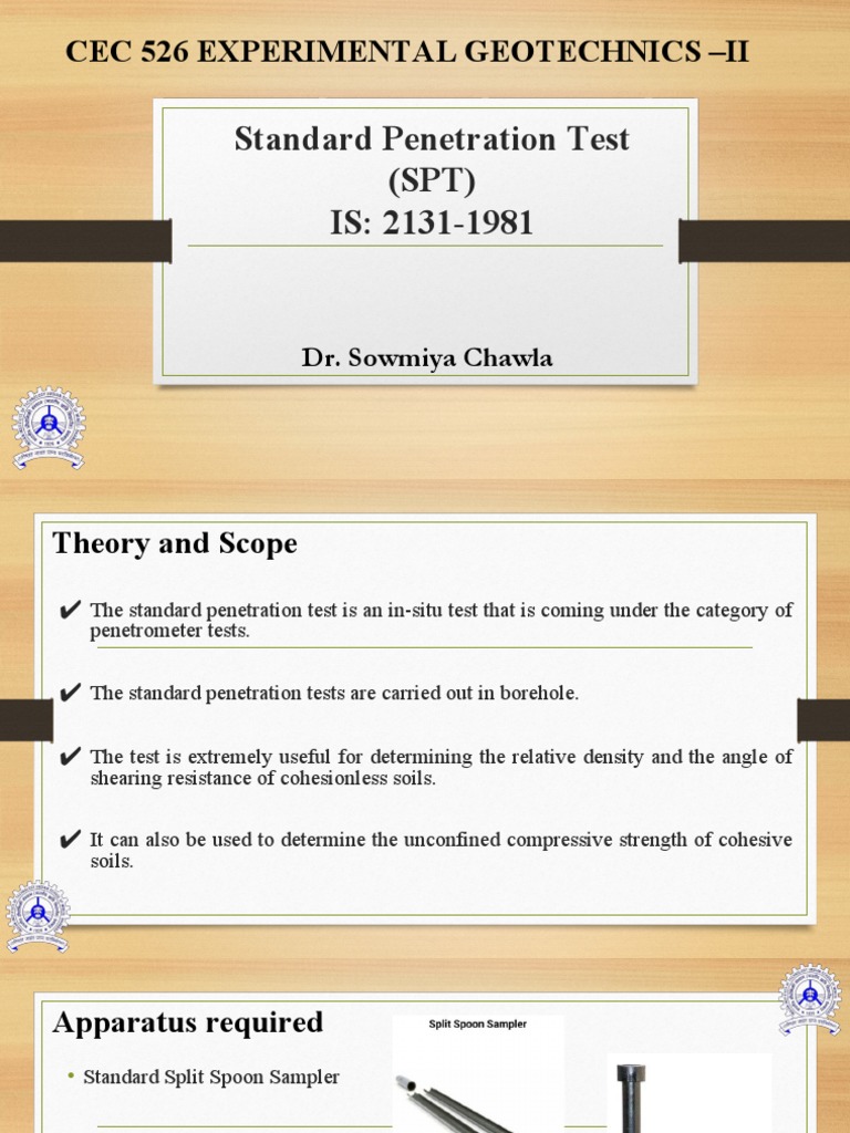 of Standard Penetration Test | PDF | Civil Engineering | Nature