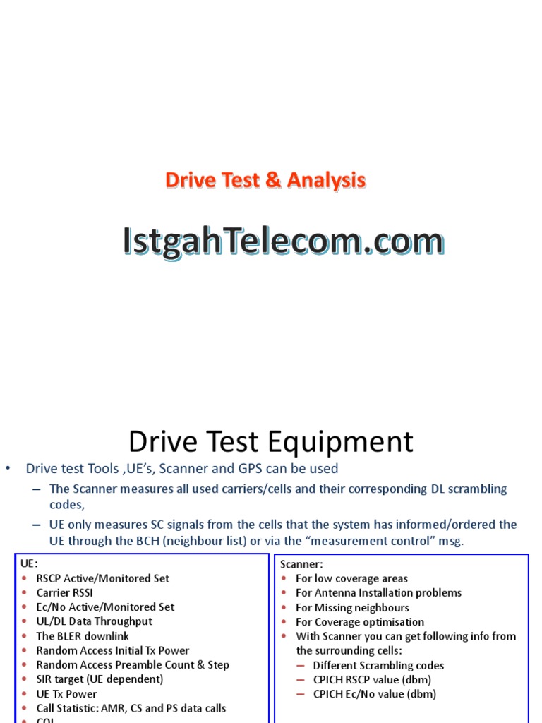 Drive Test & Analysis | PDF | Mathematical Optimization ...