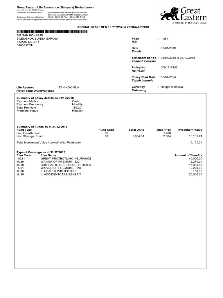 Statement PDF | PDF | Life Insurance | Insurance