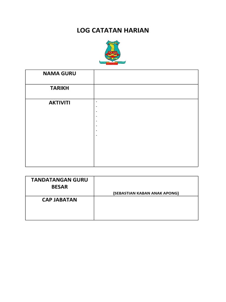 Log Catatan Harian | PDF