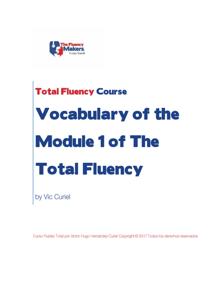 Total Fluency Module 1 Vocabulary Guide | PDF