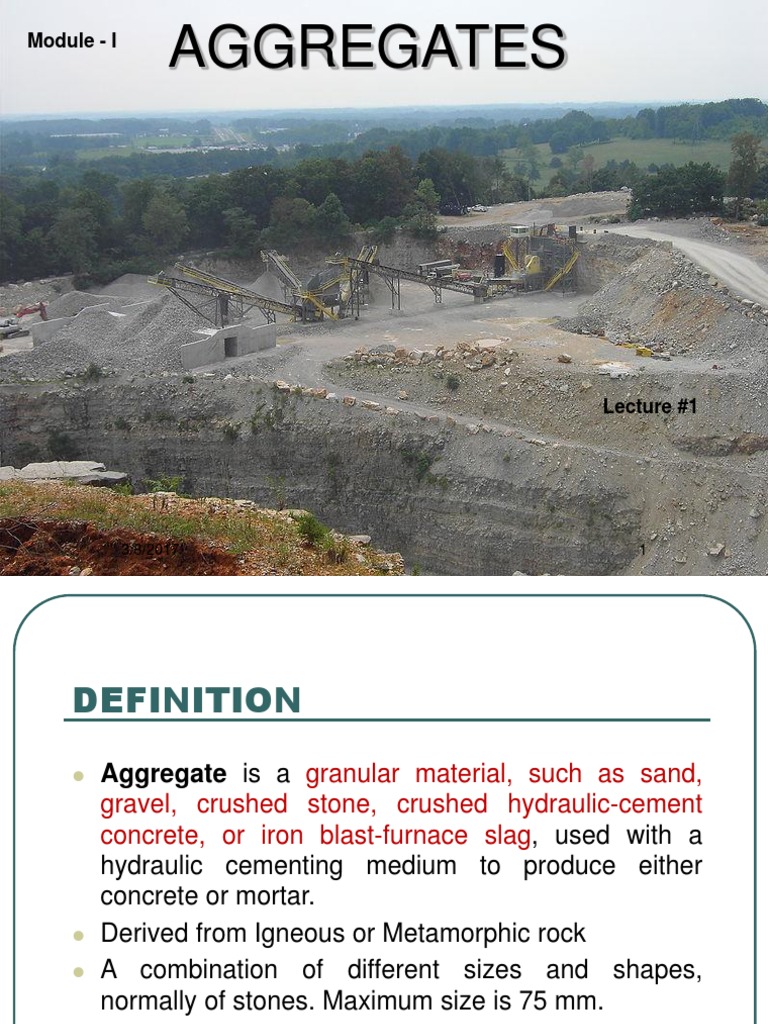 Aggregates: Module - I | PDF | Construction Aggregate | Porosity