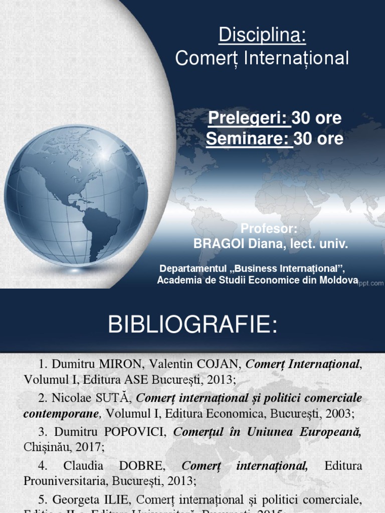 Tema 1 Comert International | PDF