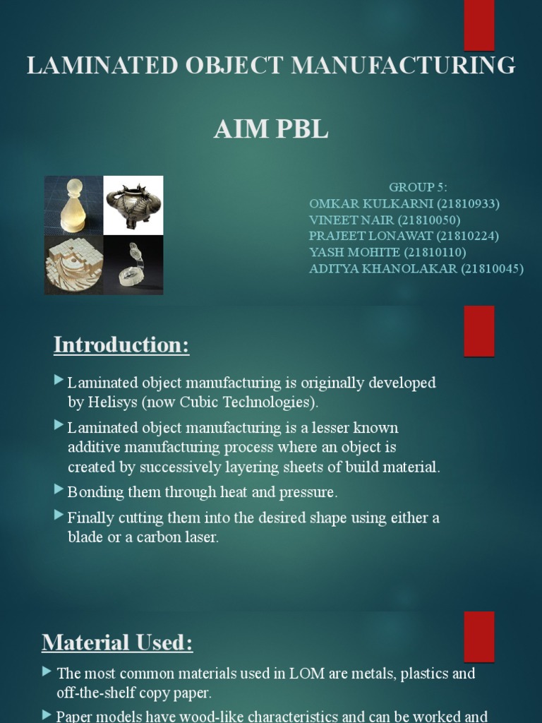 Laminated Object Manufacturing | PDF | Paper | Industrial Processes