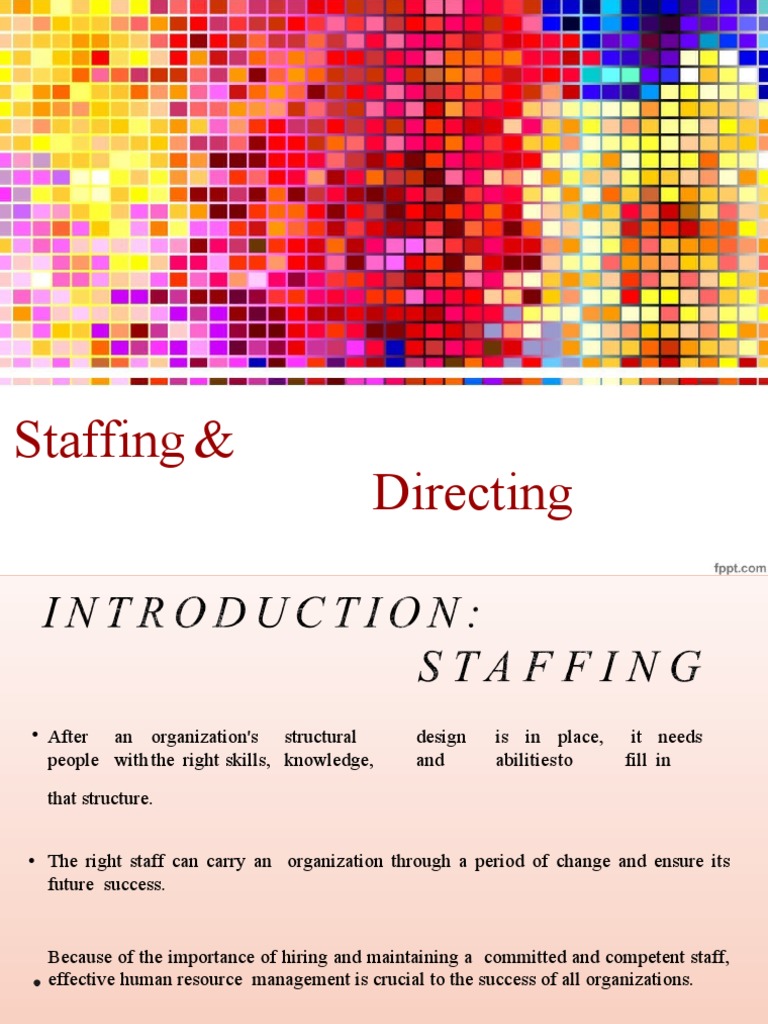 Understanding Staffing and Directing | PDF | Human Resources | Human ...