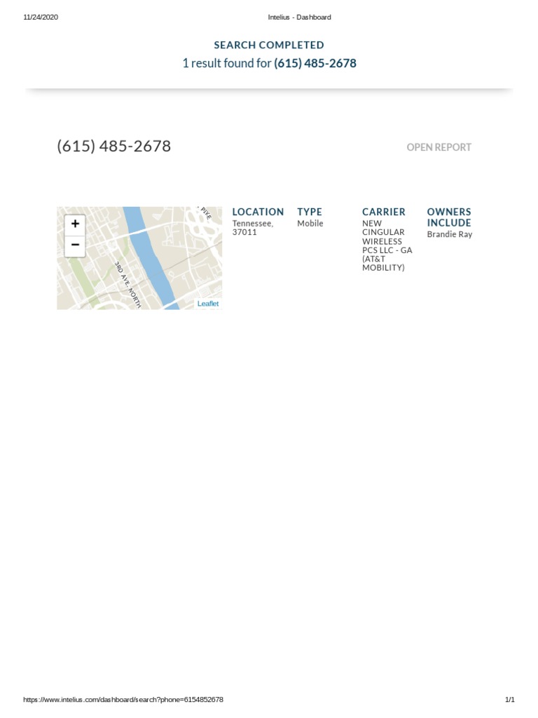 Intelius Dashboard Search Results | PDF