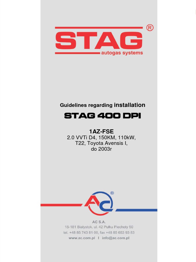 Stag 400 Dpi: Installation | PDF | Fuel Injection | Gasoline