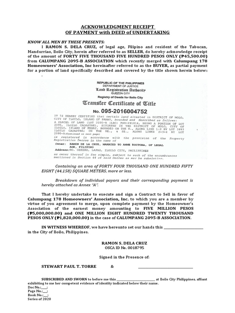 Acknowledgment Receipt 3rd Batch | PDF | Finance & Money Management | Law