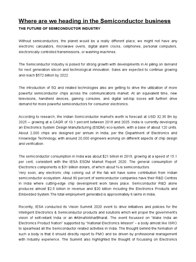 The Future of Semiconductor Industry | PDF | Integrated Circuit ...