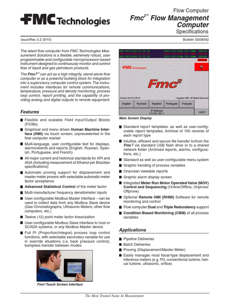 FMC Flow Management Computer: Features | Download Free PDF | Relay ...