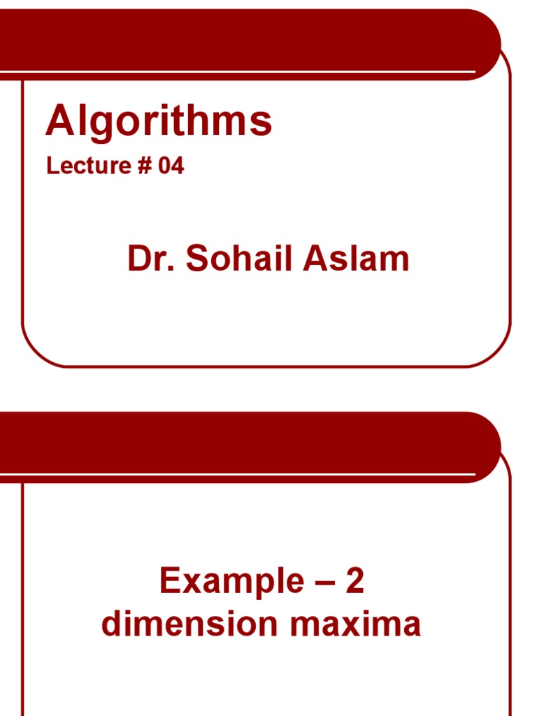 Algorithms: Dr. Sohail Aslam | PDF