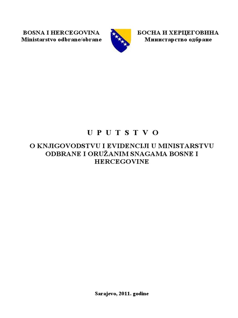 10 - 31 - 11 B Finansije B BOSANSKI-UPUTSTVO O KNJIGOVODSTVU KONACNA VERZIJA PDF | PDF