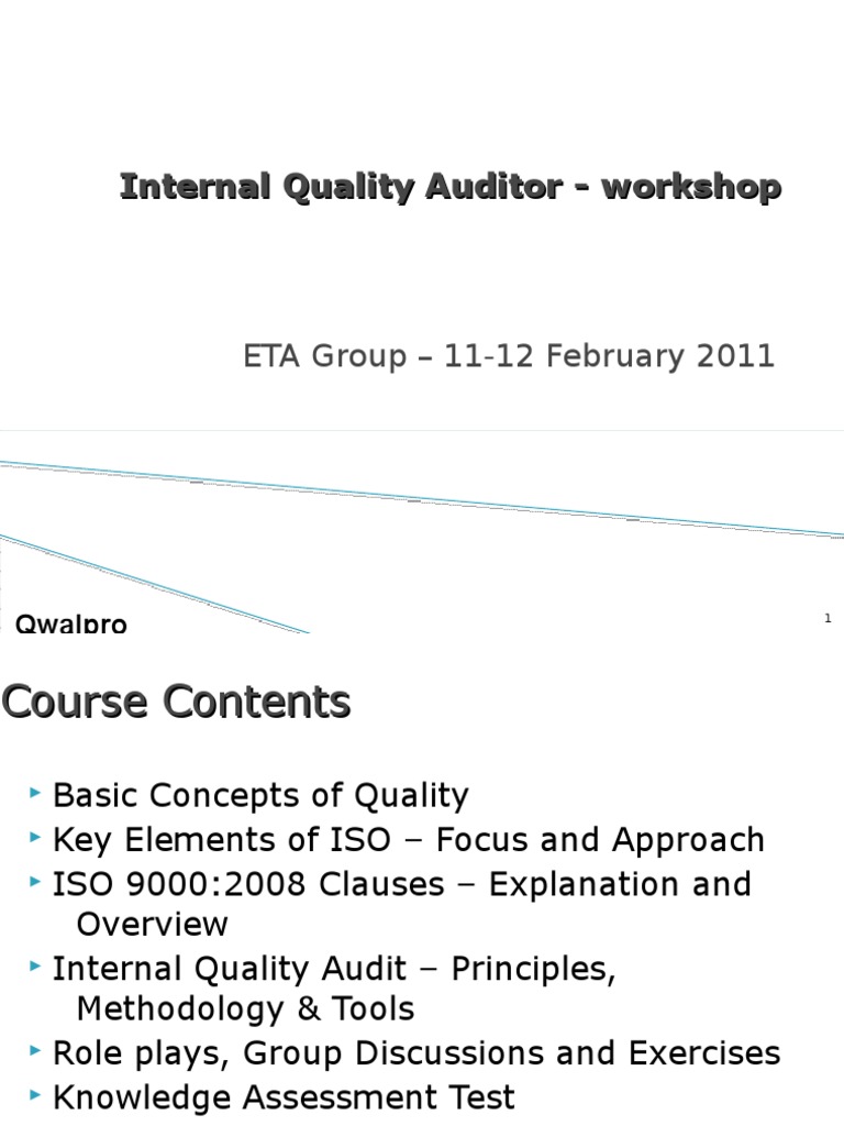 Iso9001 Iqa Eta | PDF | Quality Management System | Audit