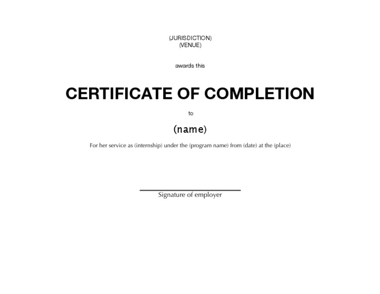 Certificate of Completion Template | PDF