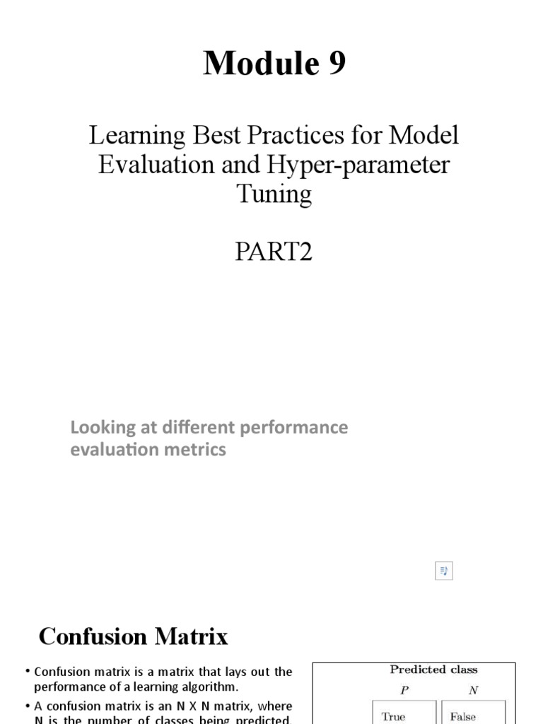 Learning Best Practices For Model Evaluation and Hyper-Parameter Tuning ...