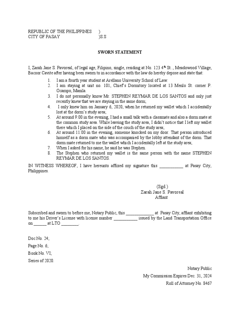 Affidavit of The Neighbor | PDF | Common Law | Document