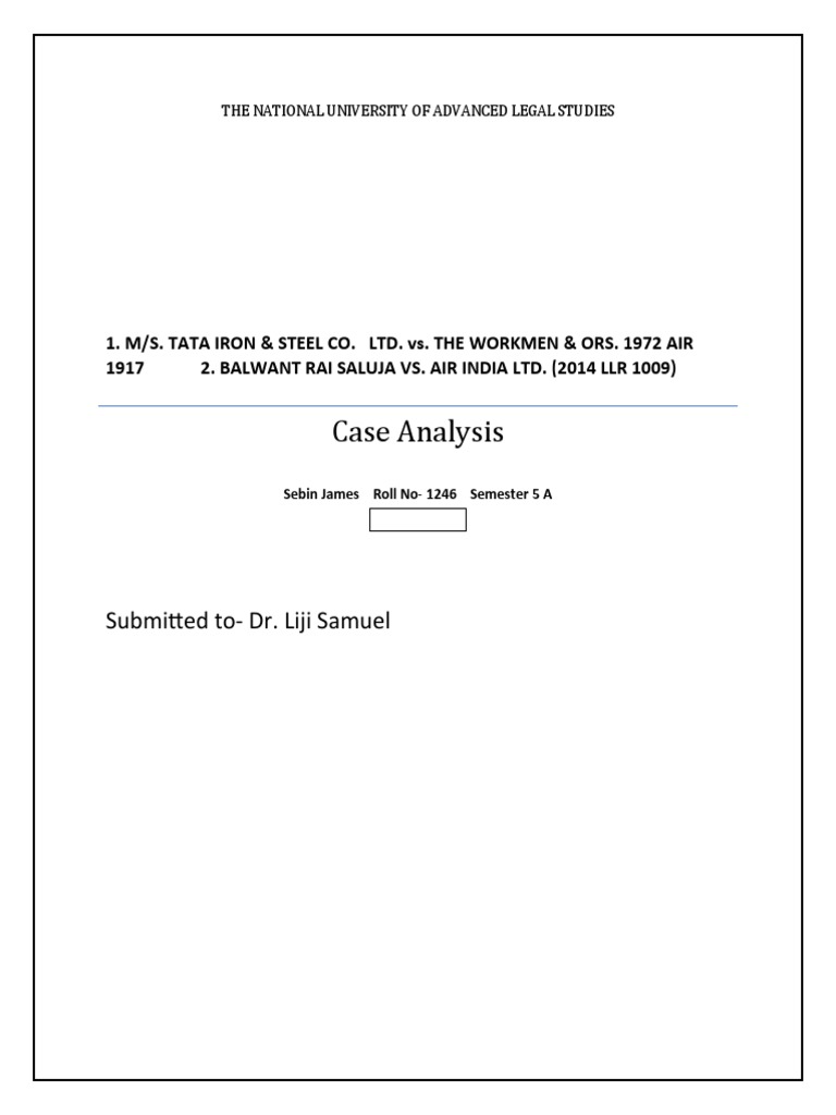 Case Analysis: Liji Samuel's Insights | PDF | Independent Contractor ...