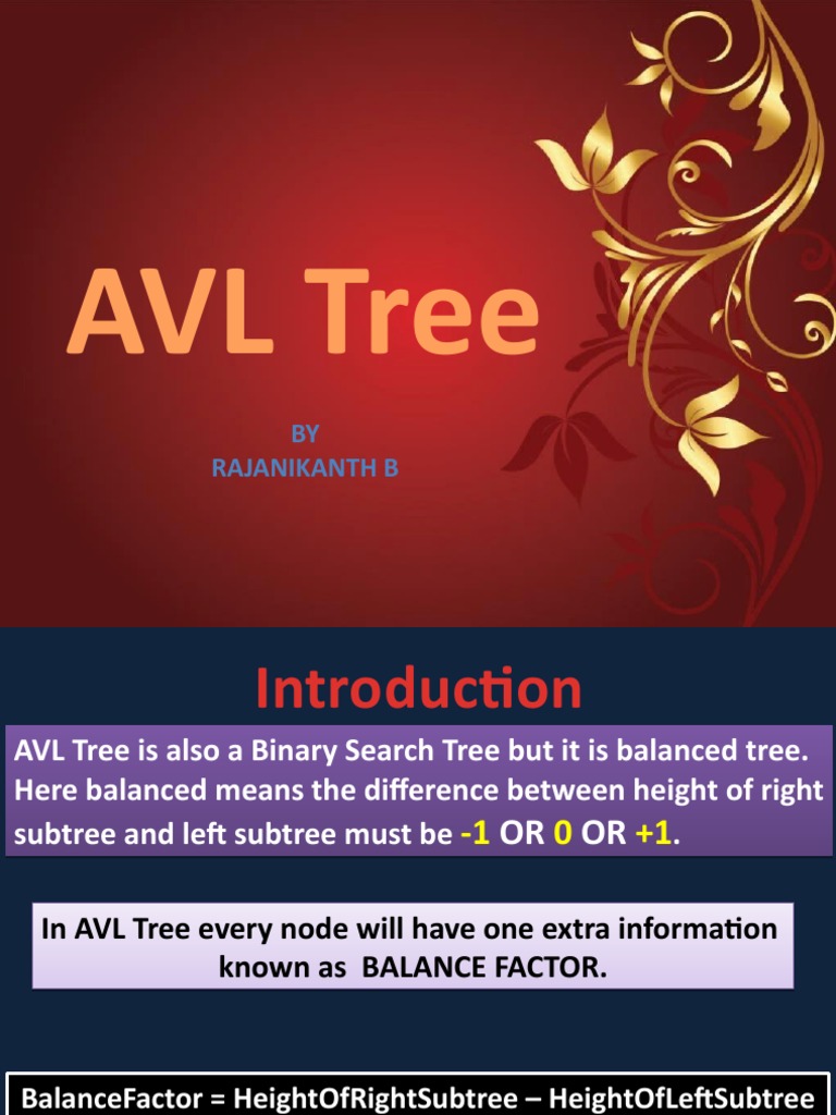 Avl Tree By Rajanikanth B Pdf Algorithms And Data Structures Theoretical Computer Science