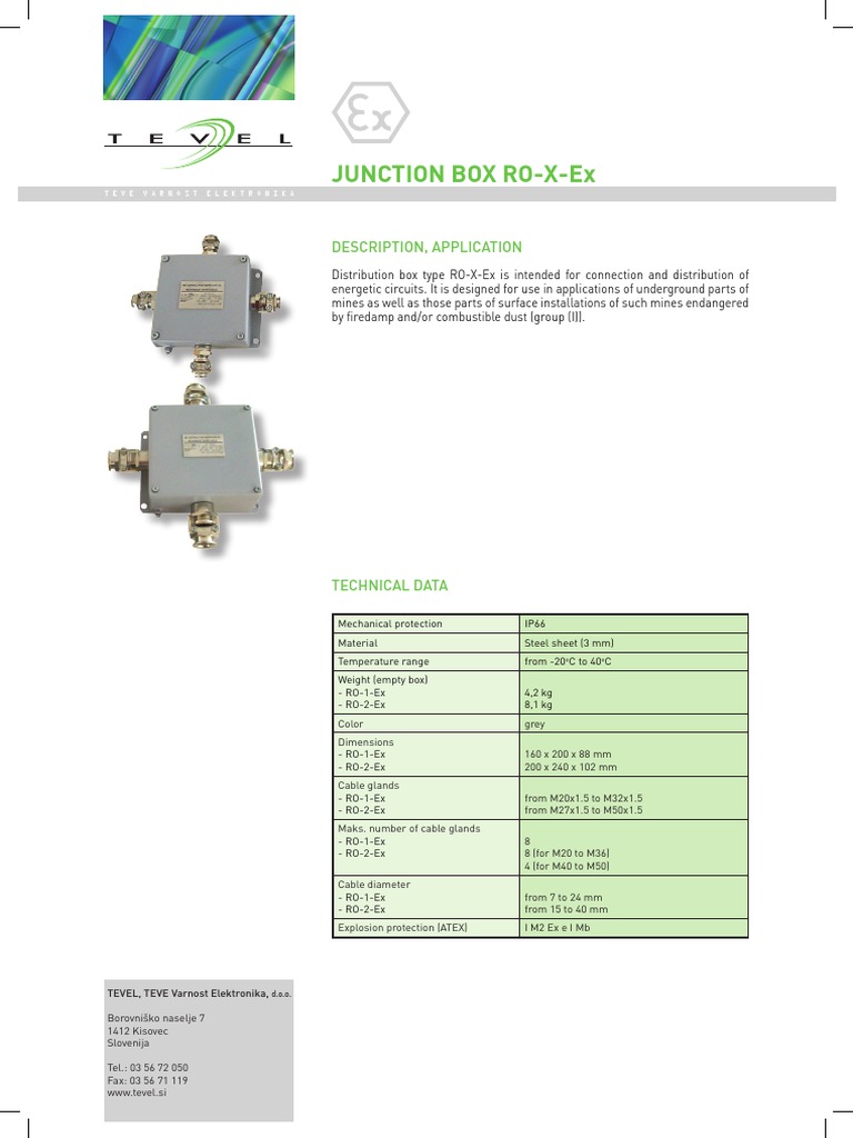 Technical Specifications and Applications for Underground Junction ...
