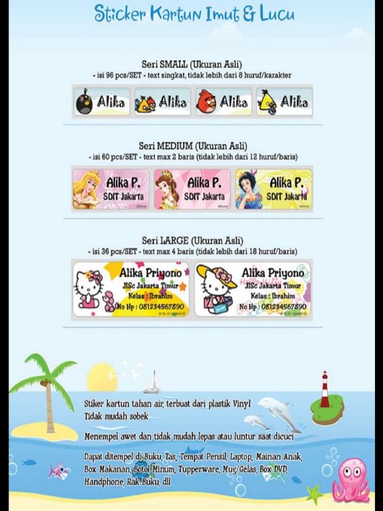 Label Dan Cutting Sticker PDF | PDF