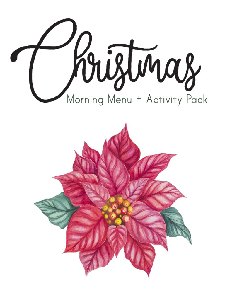 Christmas Morning Menu and Activities Pack | PDF | Christmas | Jesus