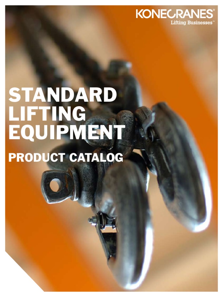 Standard Lifting Equipment: Product Catalog | PDF | Crane (Machine) | Elevator