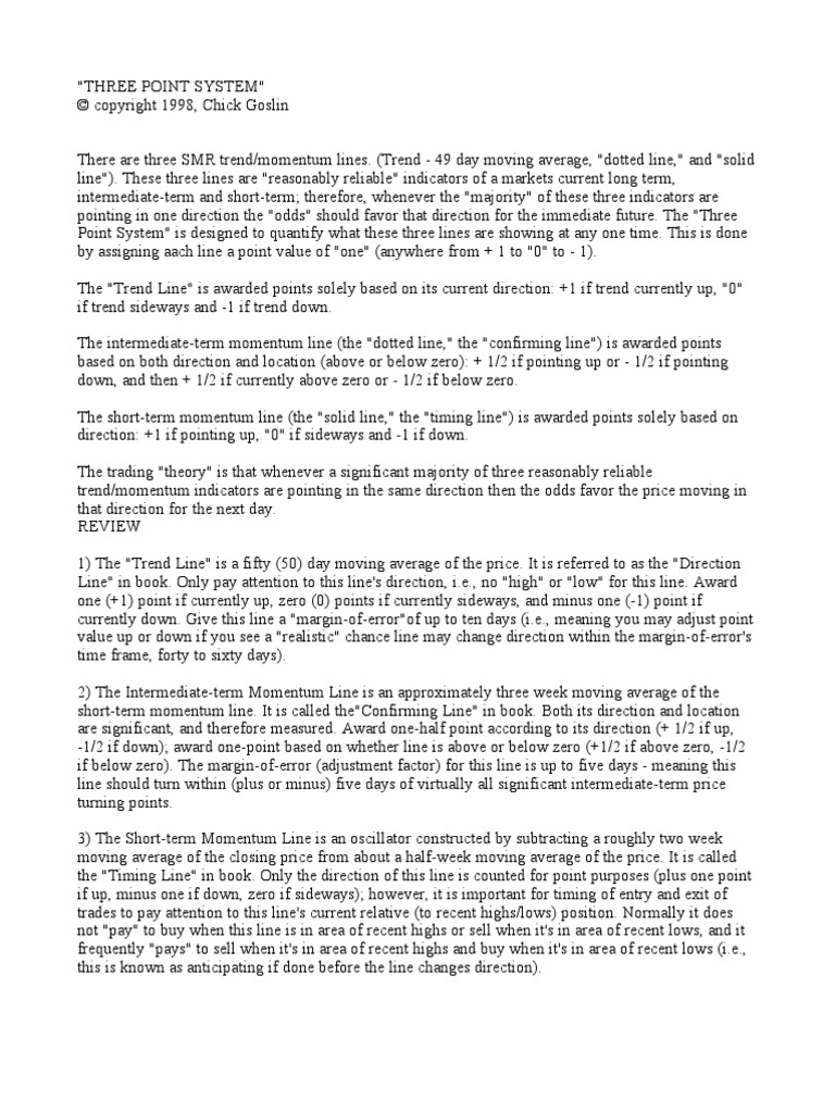 Three Point System | Download Free PDF | Market Trend | Moving Average