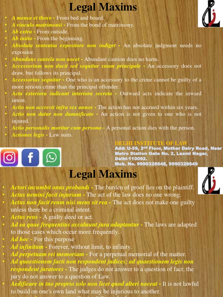 Legal Maxims English | PDF | Public Sphere | Government Information