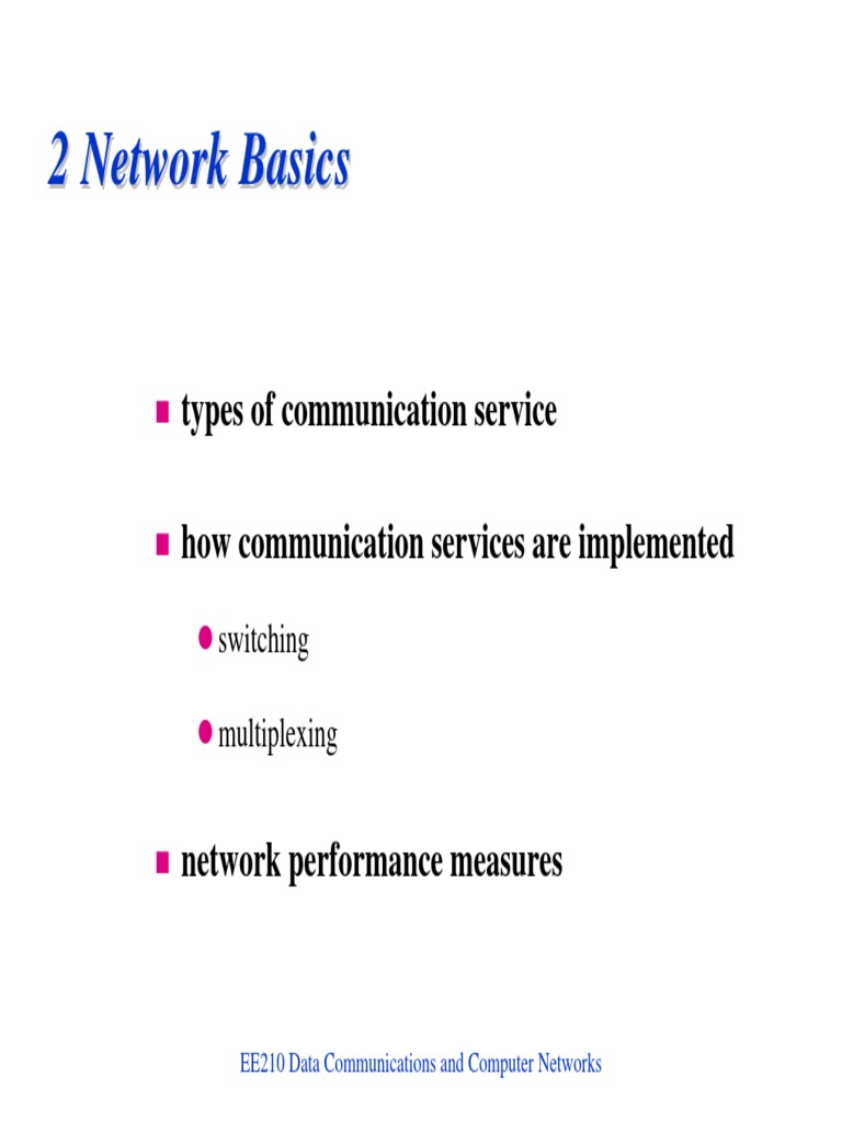 02 Network Basics Print PDF | PDF | Packet Switching | Computer Network