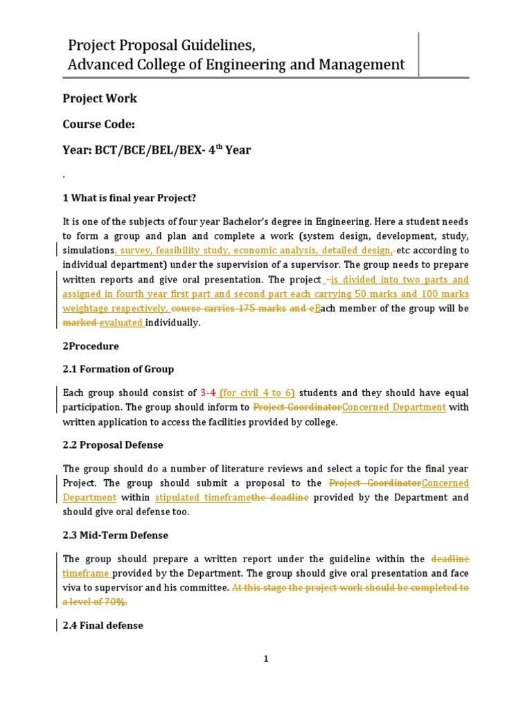 Project Proposal Guidelines | PDF | Feasibility Study | Evaluation