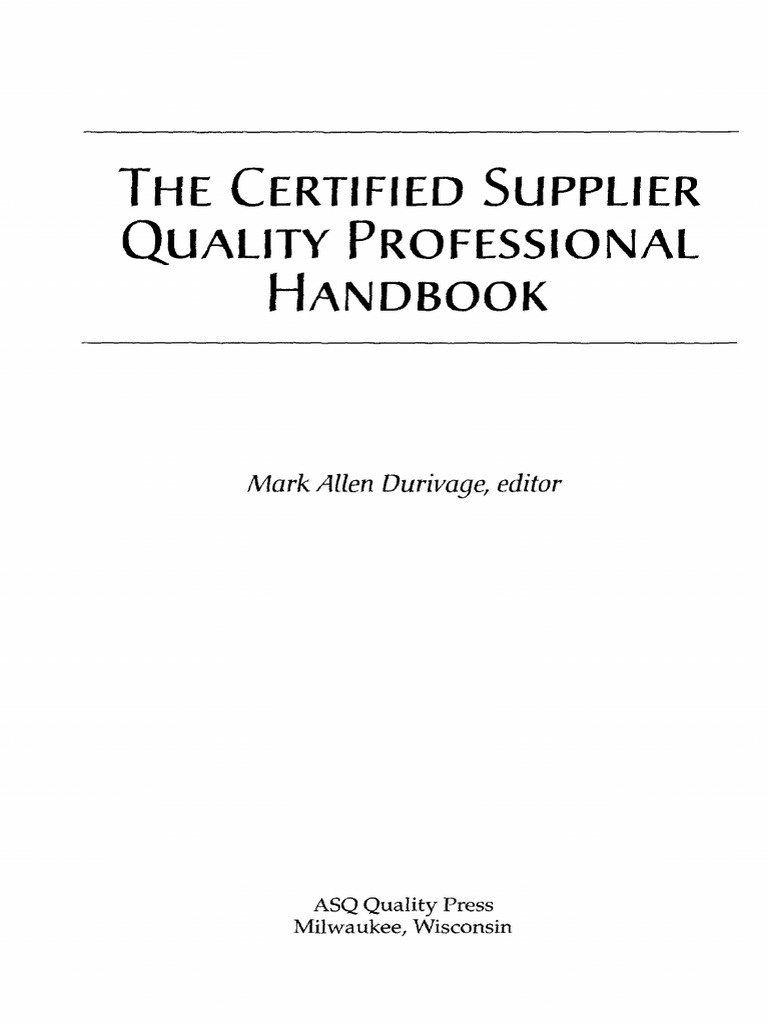 Certified Supplier Quality | PDF | Audit | Supply Chain