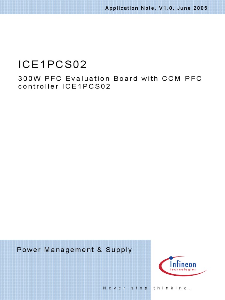 ICE1PCS02: 300W PFC Evaluation Board With CCM PFC Controller ICE1PCS02 ...