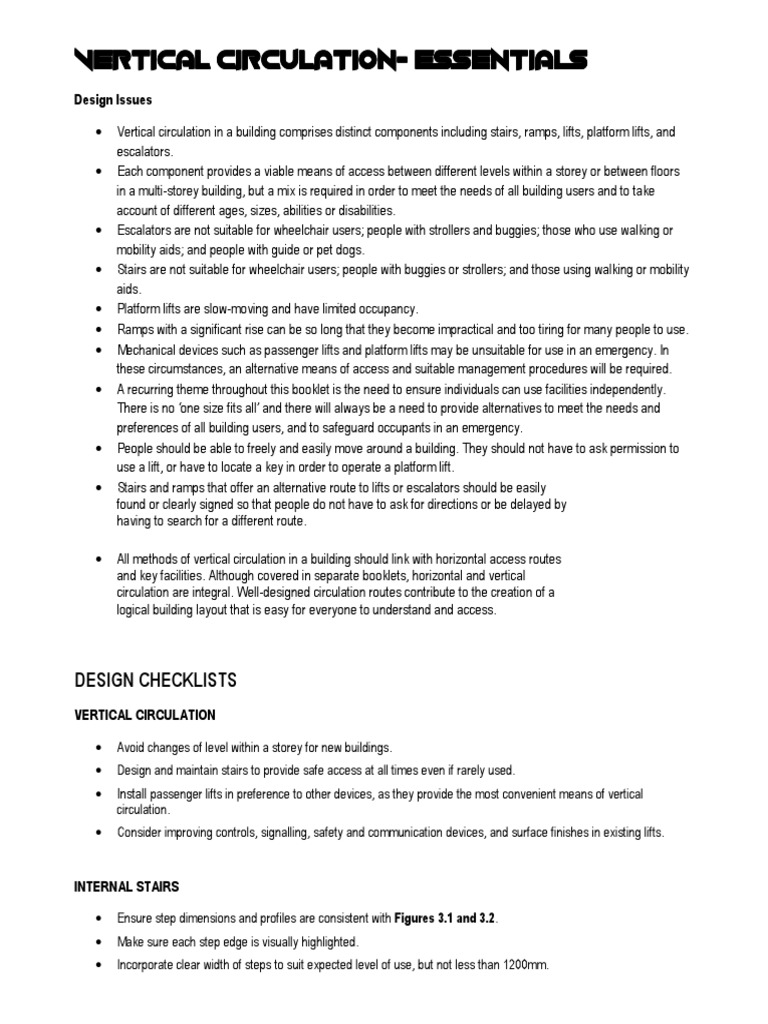 Vertical Circulation Vertical Circulation Vertical Circulation Vertical ...