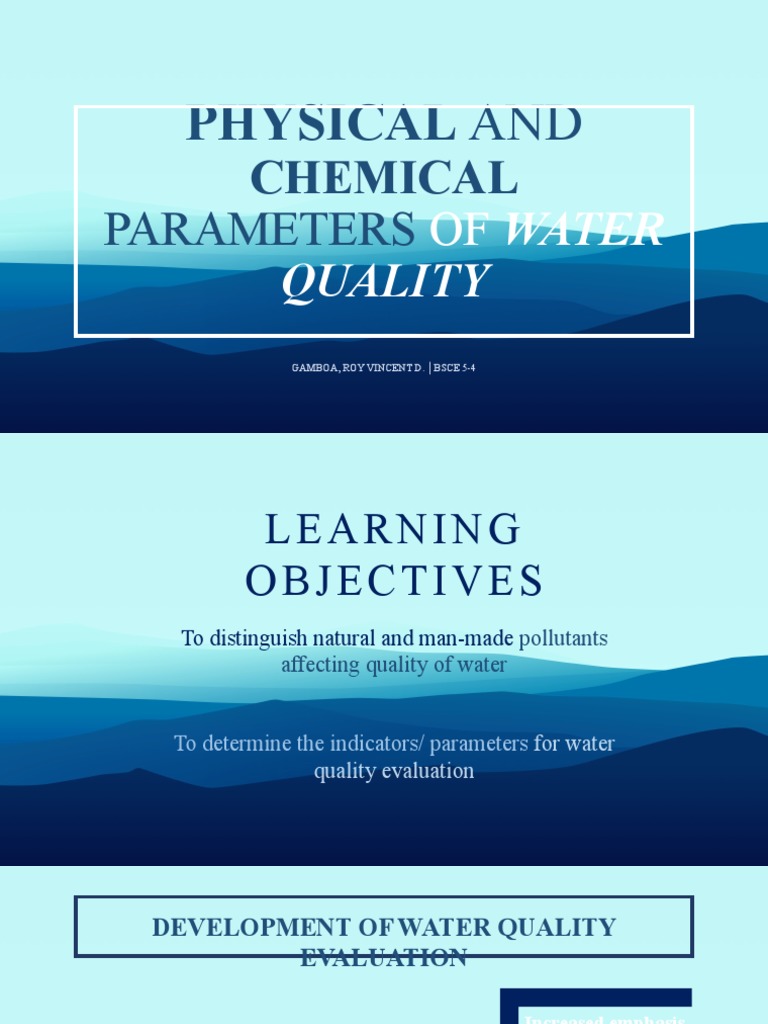 Physical and Chemical Parameters of Water Quality | PDF | Water Quality ...