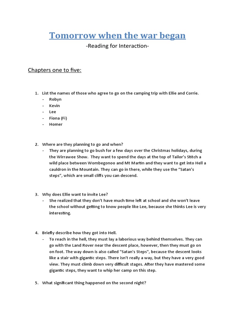 Teens' Adventure in War-Torn Land | PDF