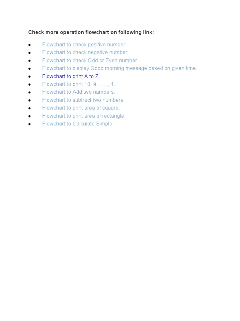 Check More Operation Flowchart On Following Link | PDF