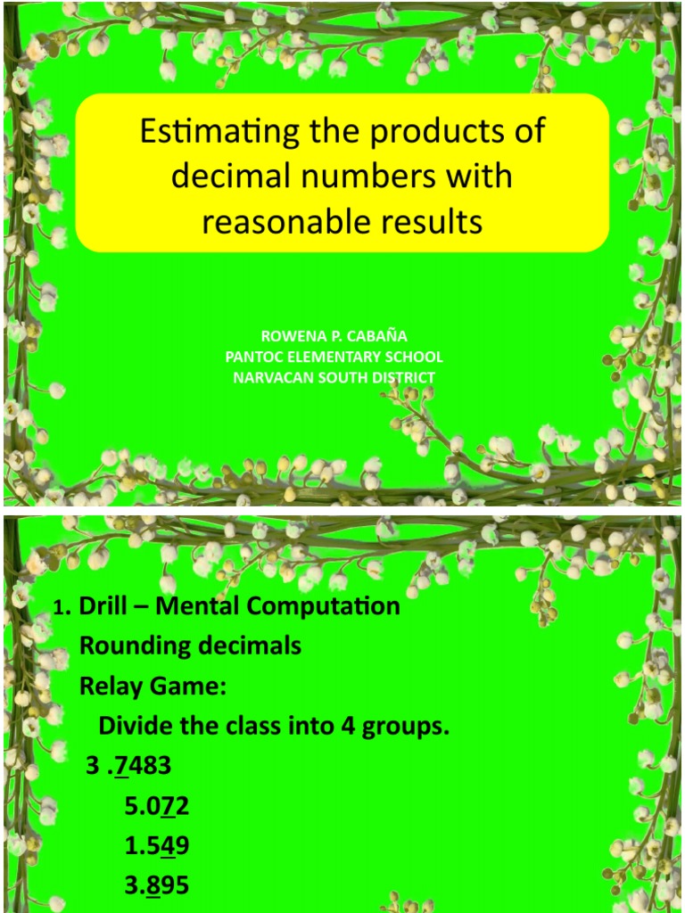 Grade 5 PPT - Math - Q2 - W5 - Day 1 | PDF | Cognition | Teaching ...