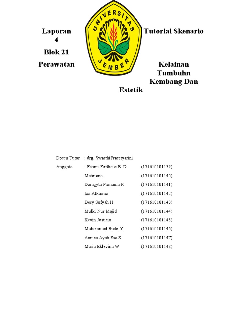 Laporan Tutorial Skenario 1 Blok 17 Fix | PDF