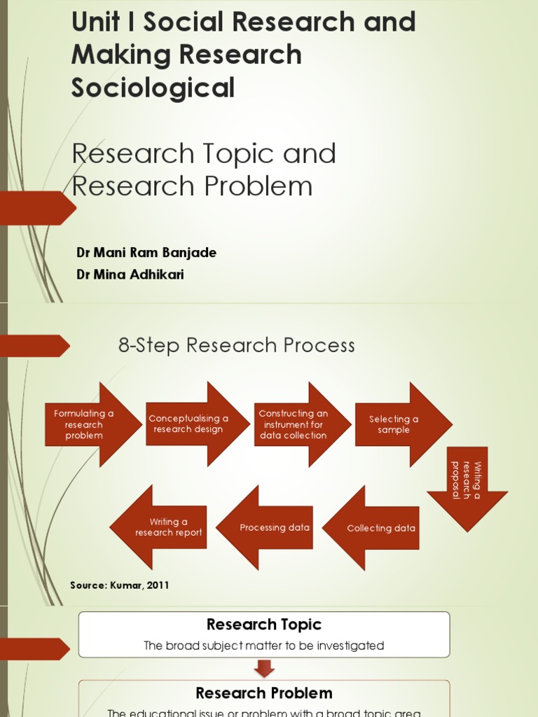 Unit 1 - Lecture 4 - Research Topic and Problem | PDF | Justification ...
