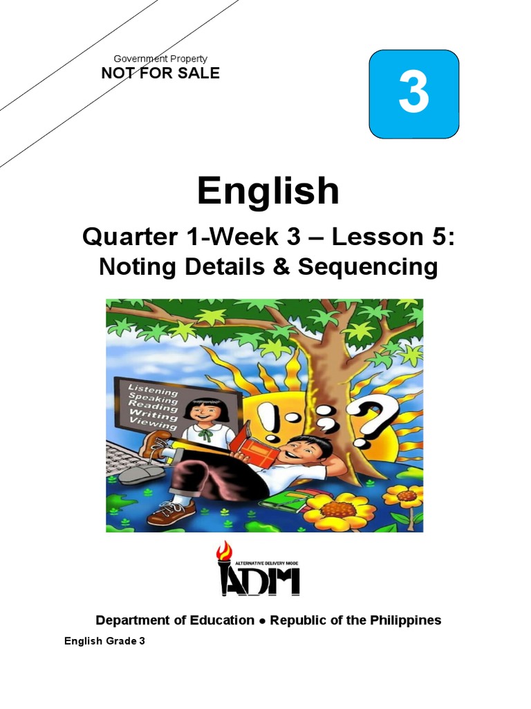 Eng3 - Q1 - Module-3 - w3 - Noting-Details-Sequencing - Version 3docx | PDF