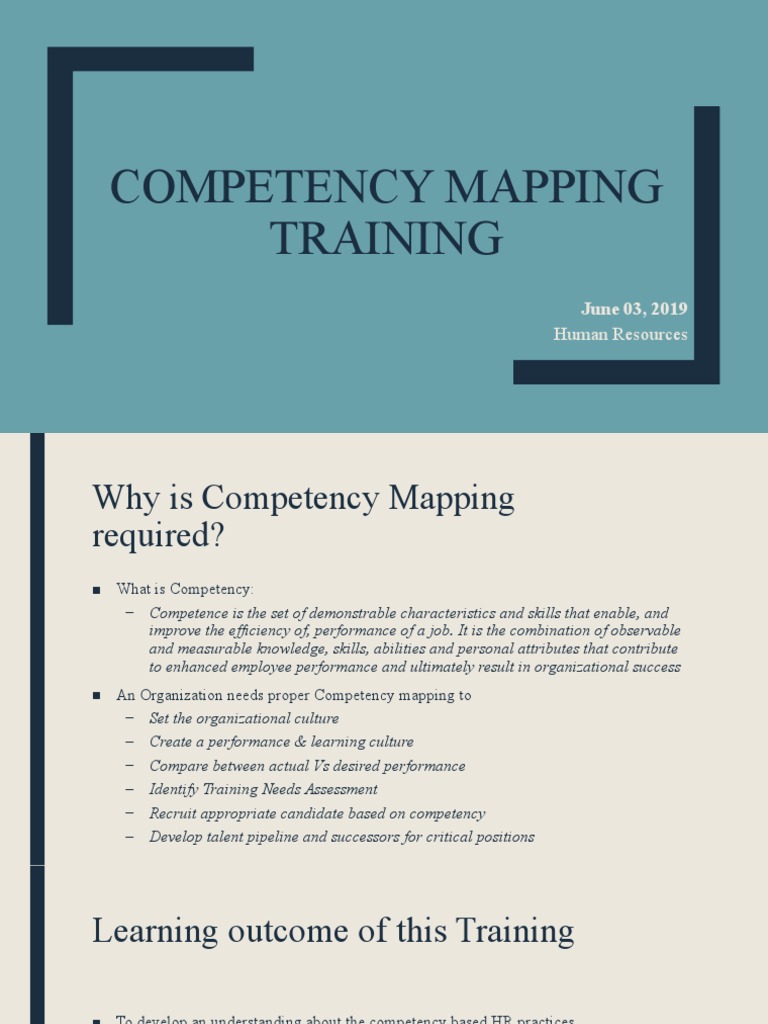 Competency Mapping Training: June 03, 2019 | PDF