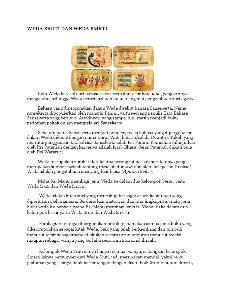 Weda Sruti Dan Weda Smrti | PDF